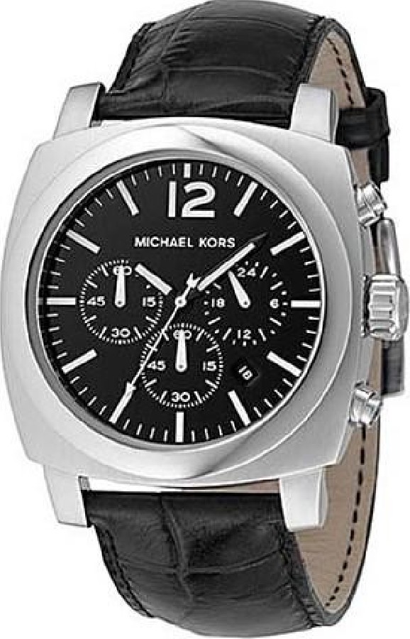 MICHAEL KORS S/S Black Dial Chrono MK8118 - Watchalia.com